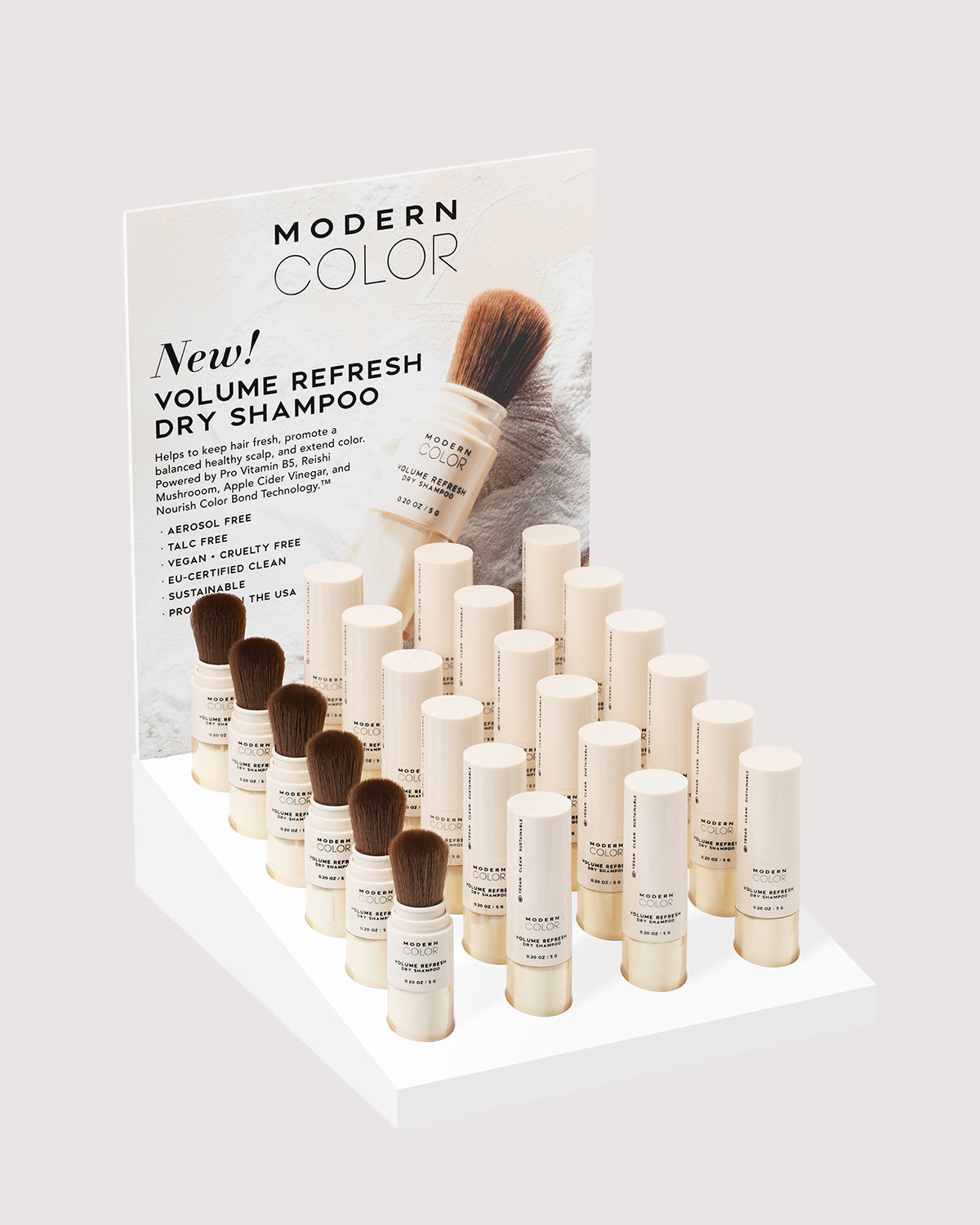 Volume Refresh Dry Shampoo Merchandising Display Kit WITH 24 Dry Shamp ...