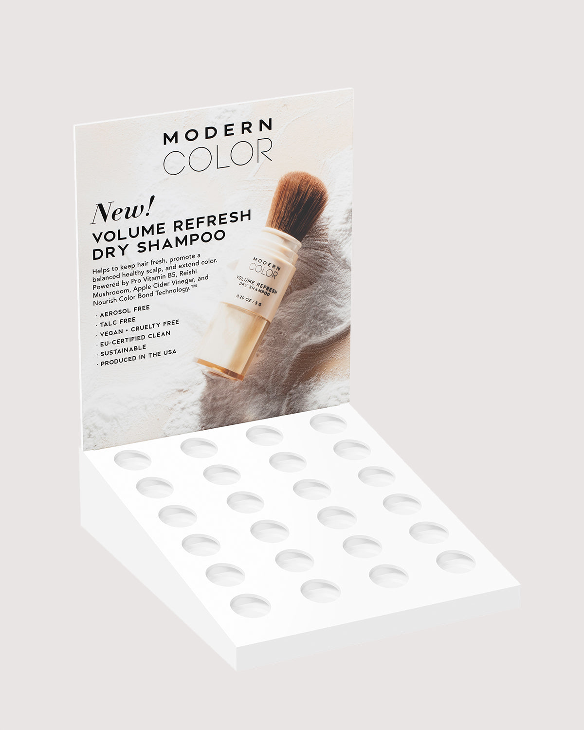 Volume Refresh Dry Shampoo Merchandising Display – Modern Color
